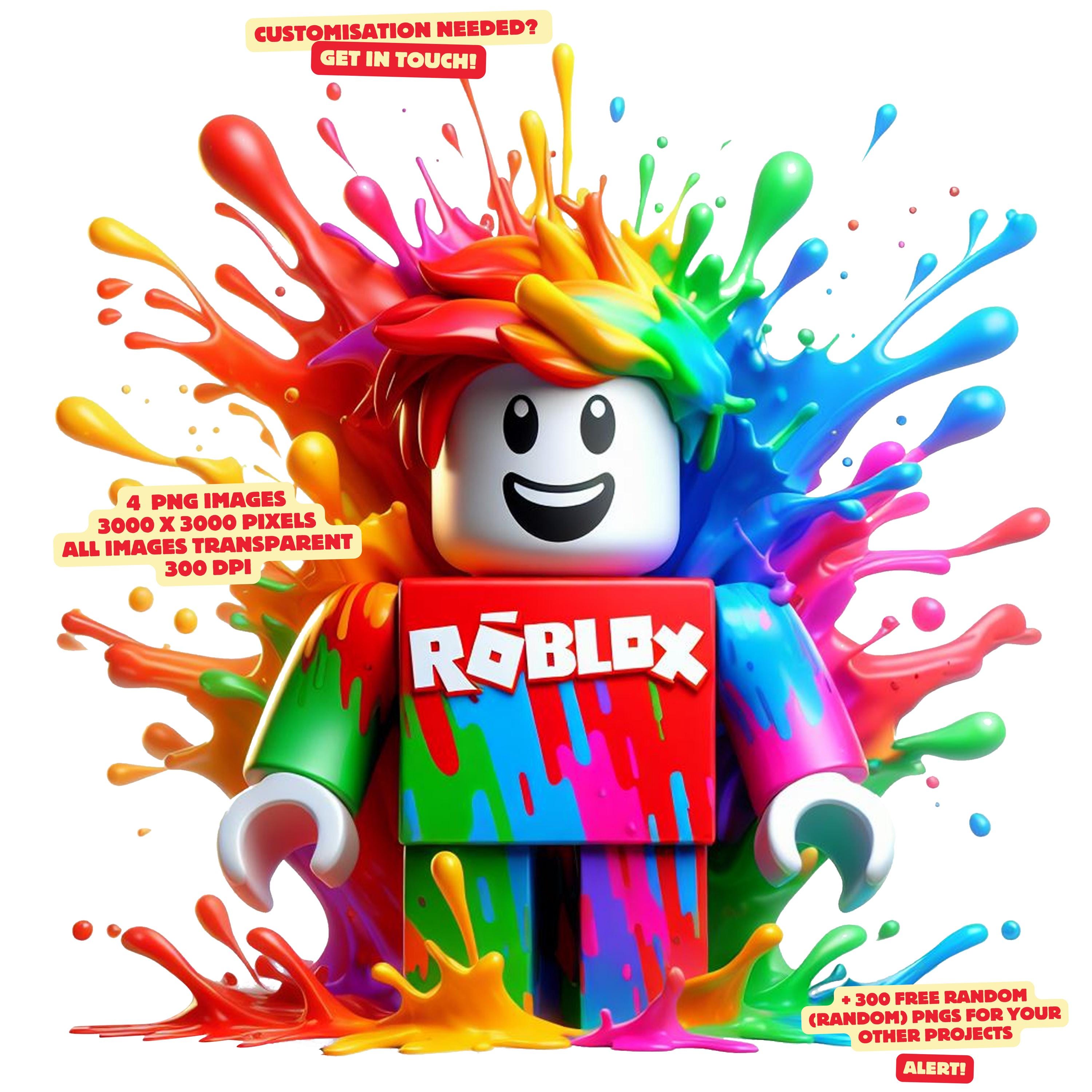 4 Blocky Themed Transparent Perfect for Kids' Birthdays Gaming Rooms - Etsy