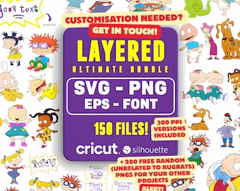 Rugrats SVG Bundle Layered, Rugrats PNG, Rugrats Clipart, Rugrats ...