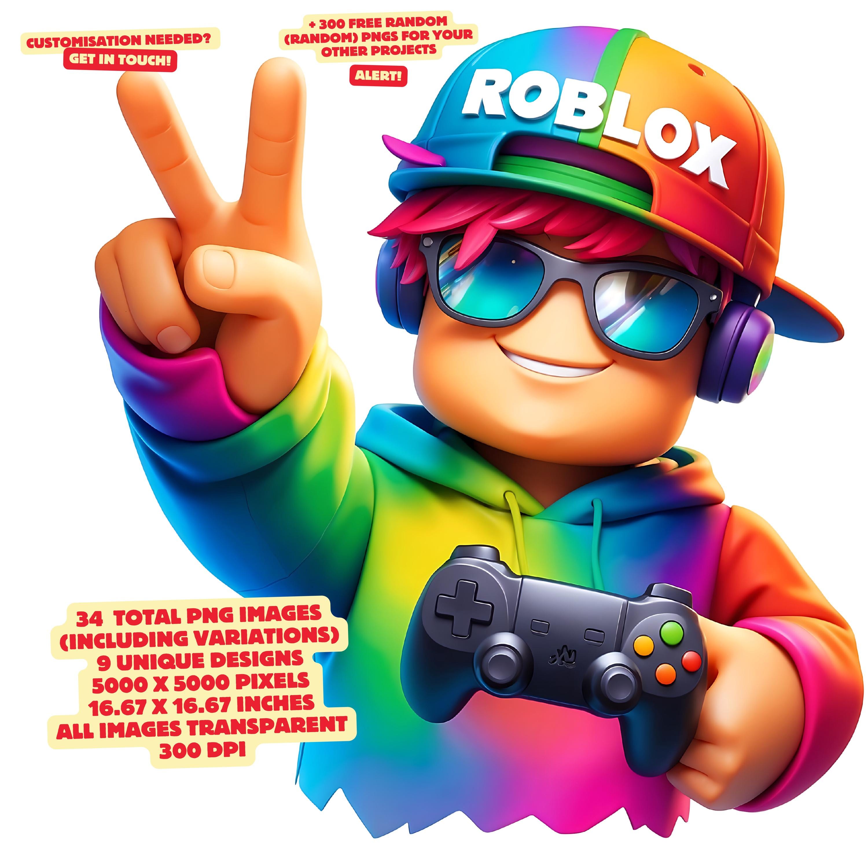 34 Digital PNG Format Roblox Themed including Variations 9 Unique ...