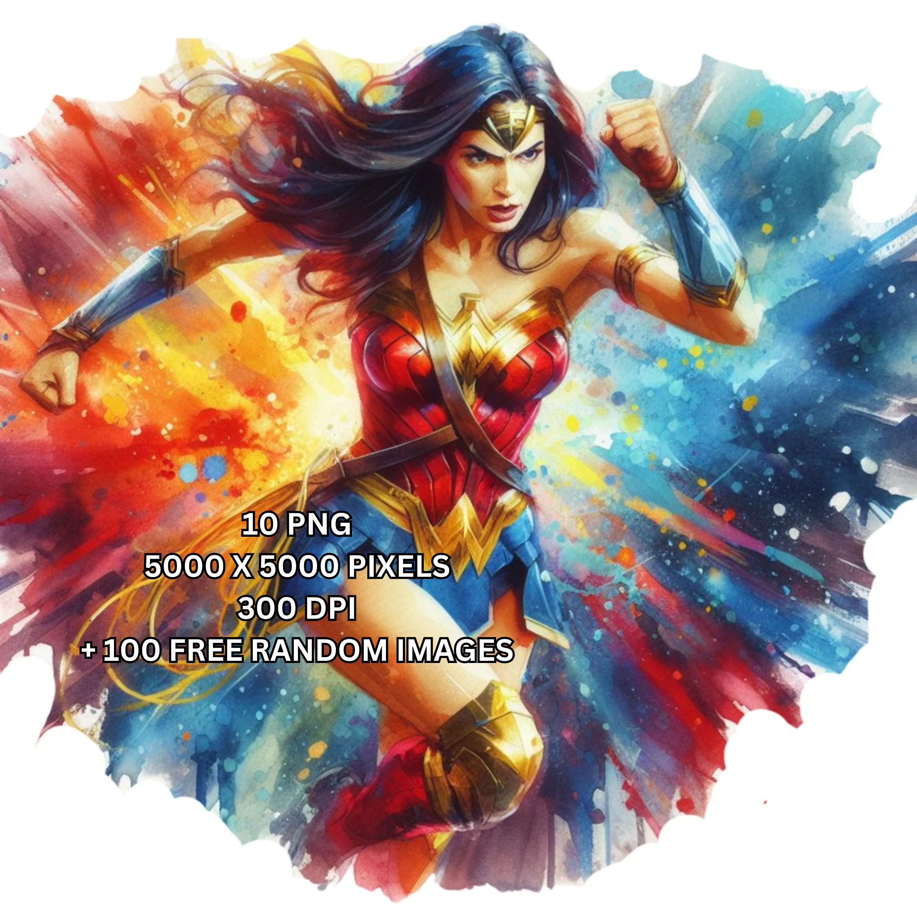 10 PNG Wonder Woman DC Comics Inspired 5000 X 5000 Pixels 300 DPI ...