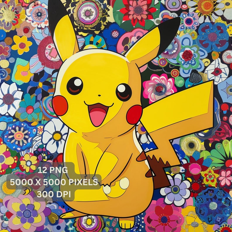 Pikachu 12 High-resolution PNG Images 5000x5000 Pixels 300 DPI ...