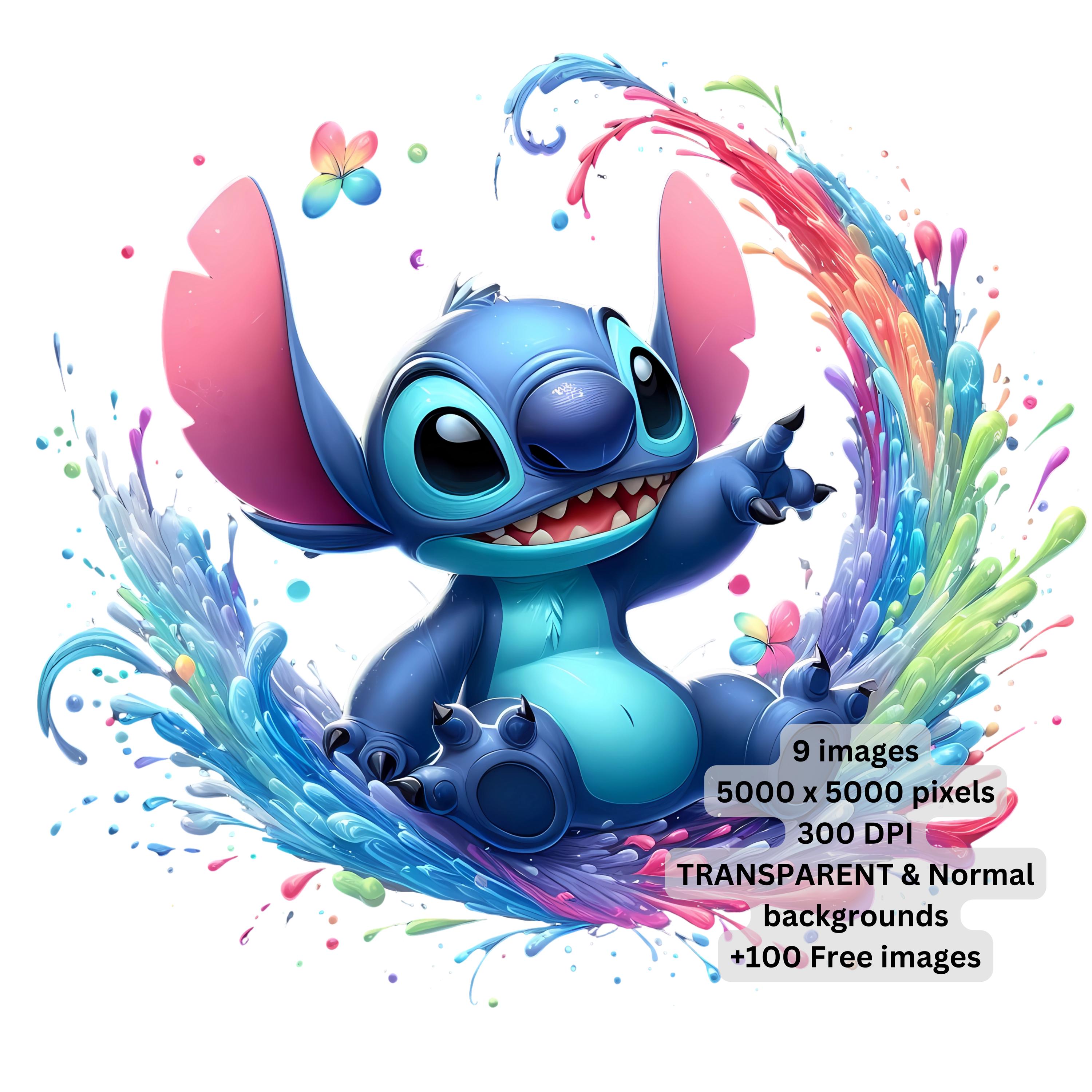 9 PNG Stitch Splash and Watercolor Digital Design PNG File for ...