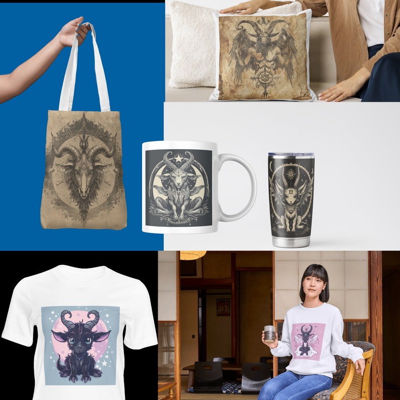 110 Baphomet Designs 5000x5000 Pixels PNG 300 DPI Sublimation-ready for ...