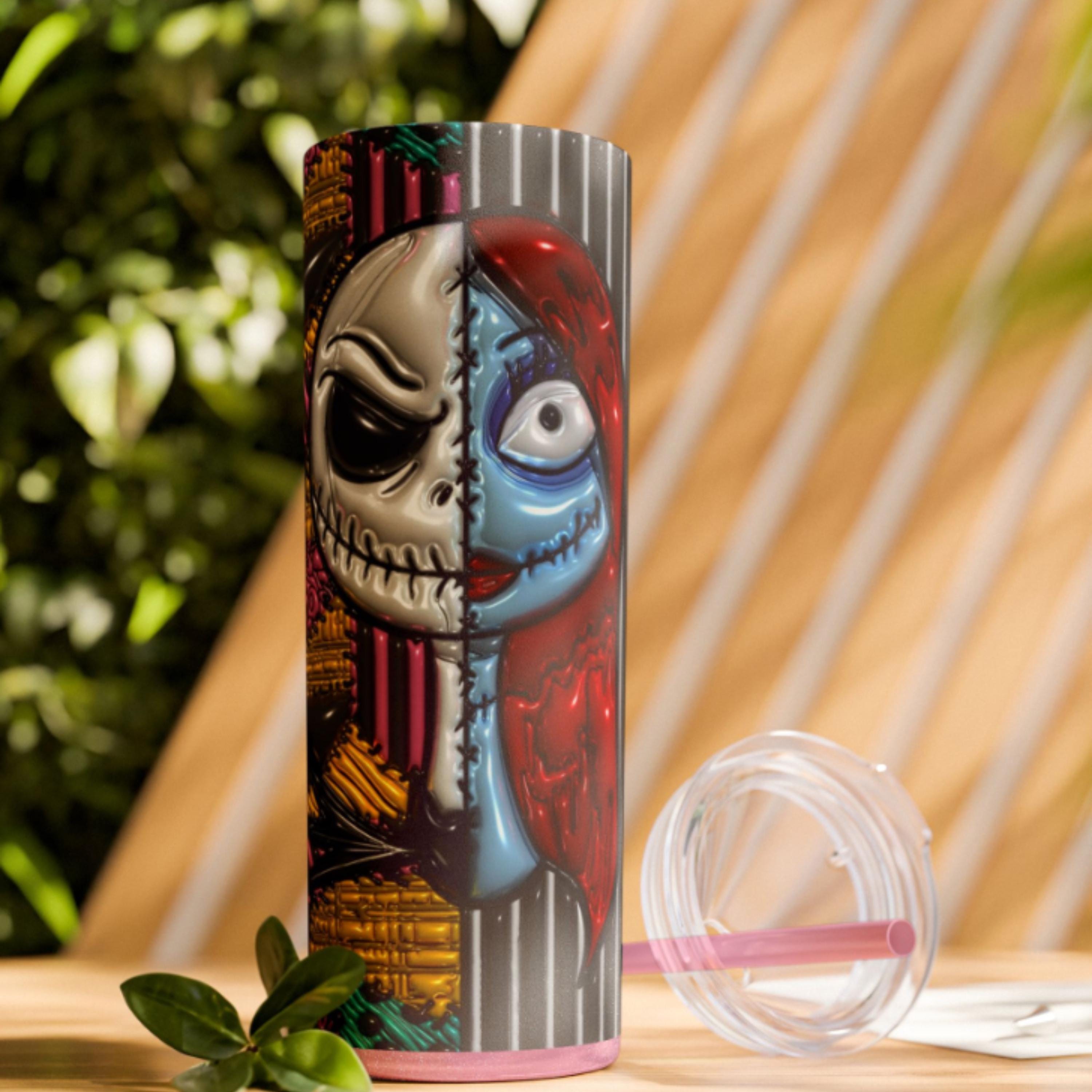 Cartoon Horror Halloween Nightmare Tumbler Wrap PNG Design Inflated ...