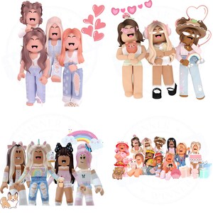 25 Blocky Girls Digital PNG Set of High Resolution Images PNG Format ...