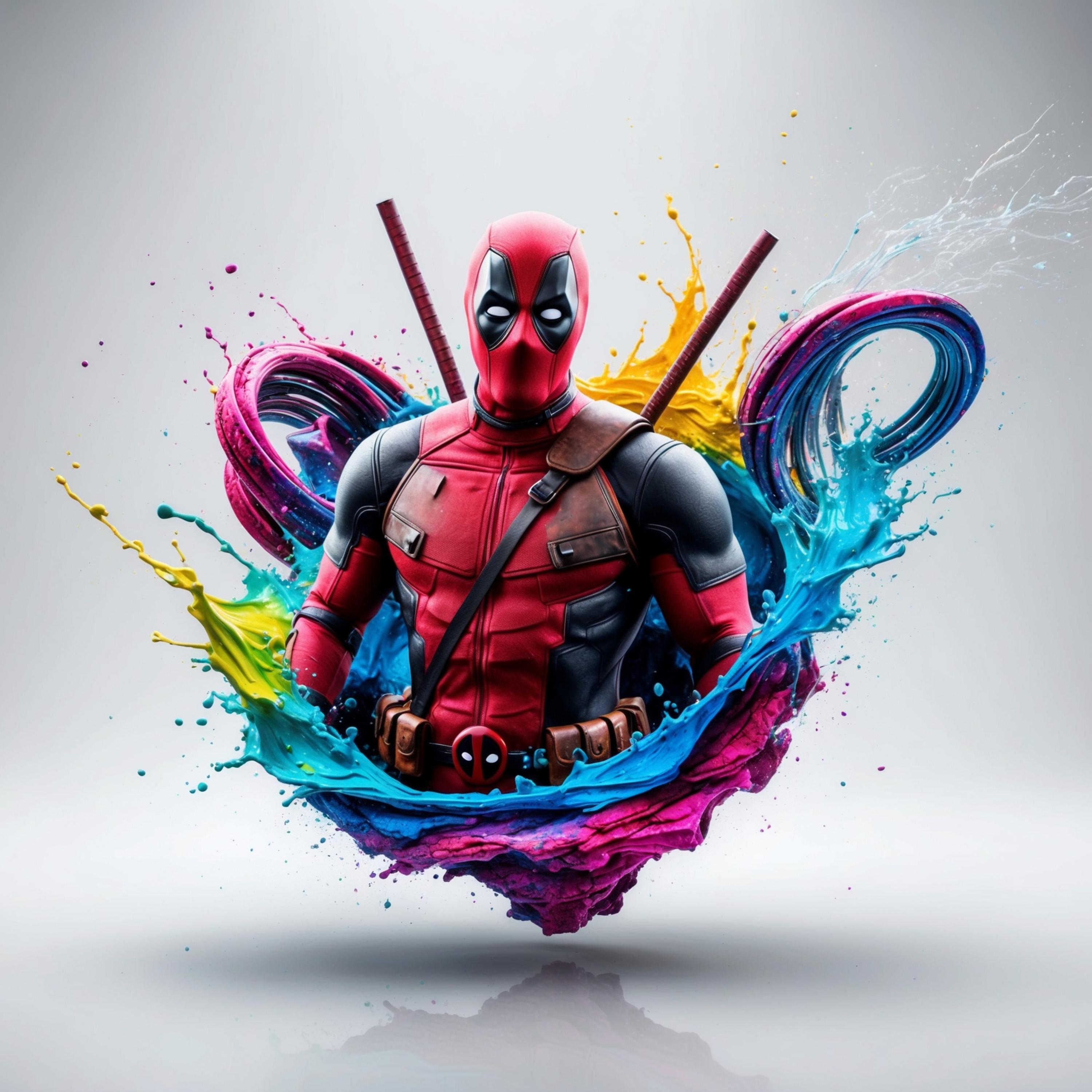 10 PNG Images Deadpool Watercolor Splash Digital Design Bundle PNG ...