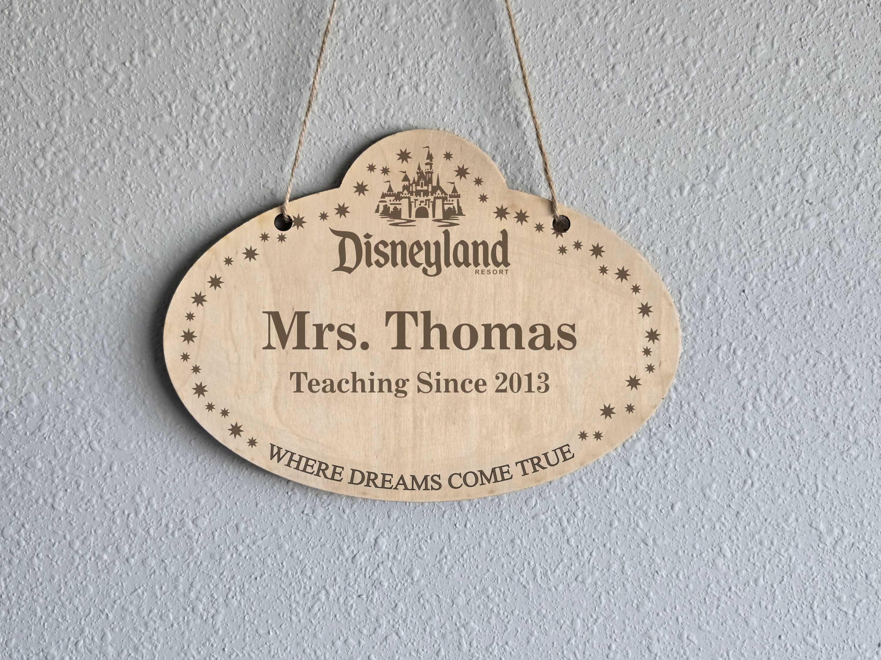 Teacher Classroom Sign Inspired by Disney Cast Member Badge ...