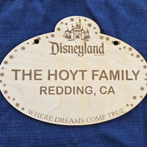 Disneyland Cast Member Badge Sign, Personalized Disneyland Wall Art ...