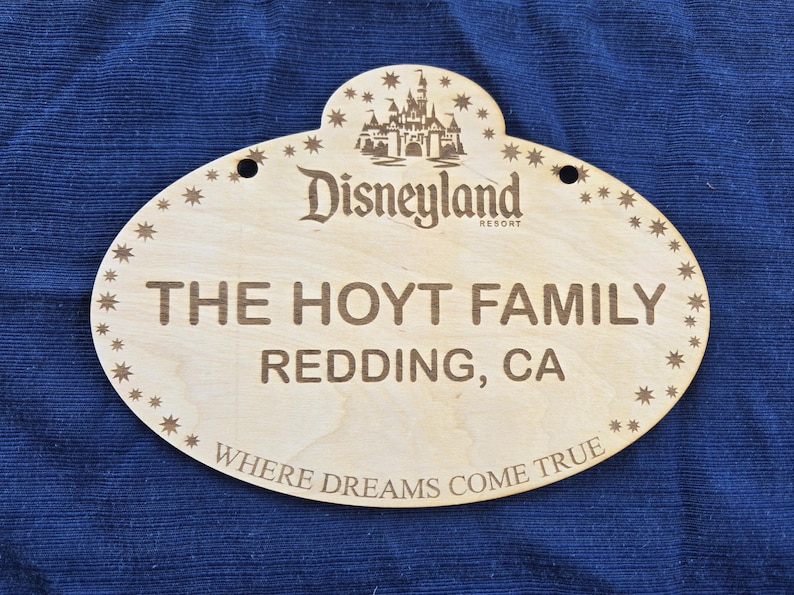 Disneyland Cast Member Badge Sign, Personalized Disneyland Wall Art ...