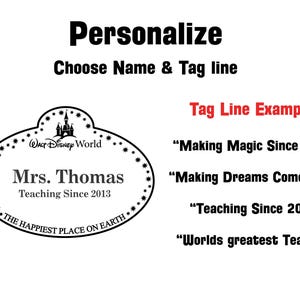 Teacher Classroom Sign Inspired by Disney Cast Member Badge ...