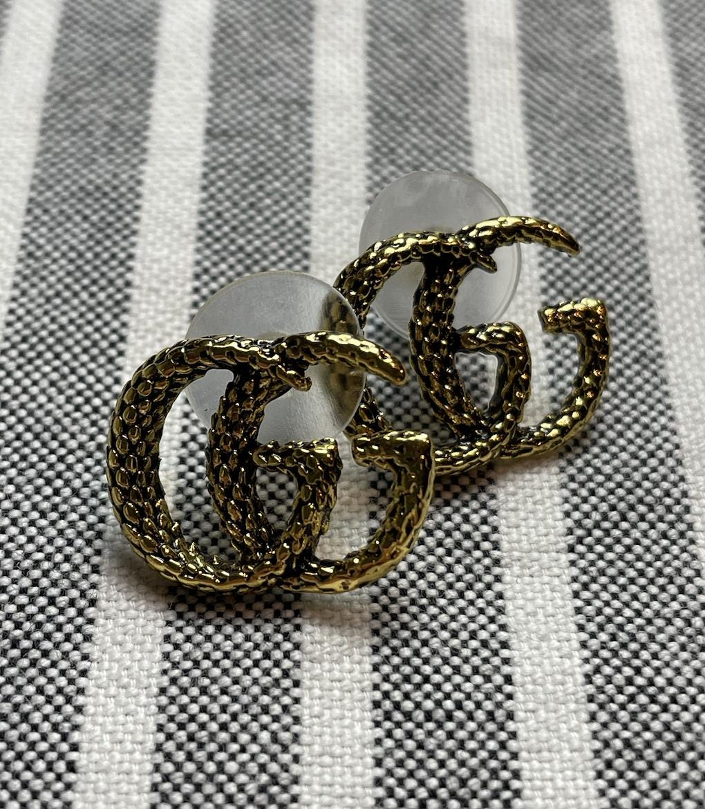 Vintage Earrings Gucci Wonderful Gold Tone Earrings