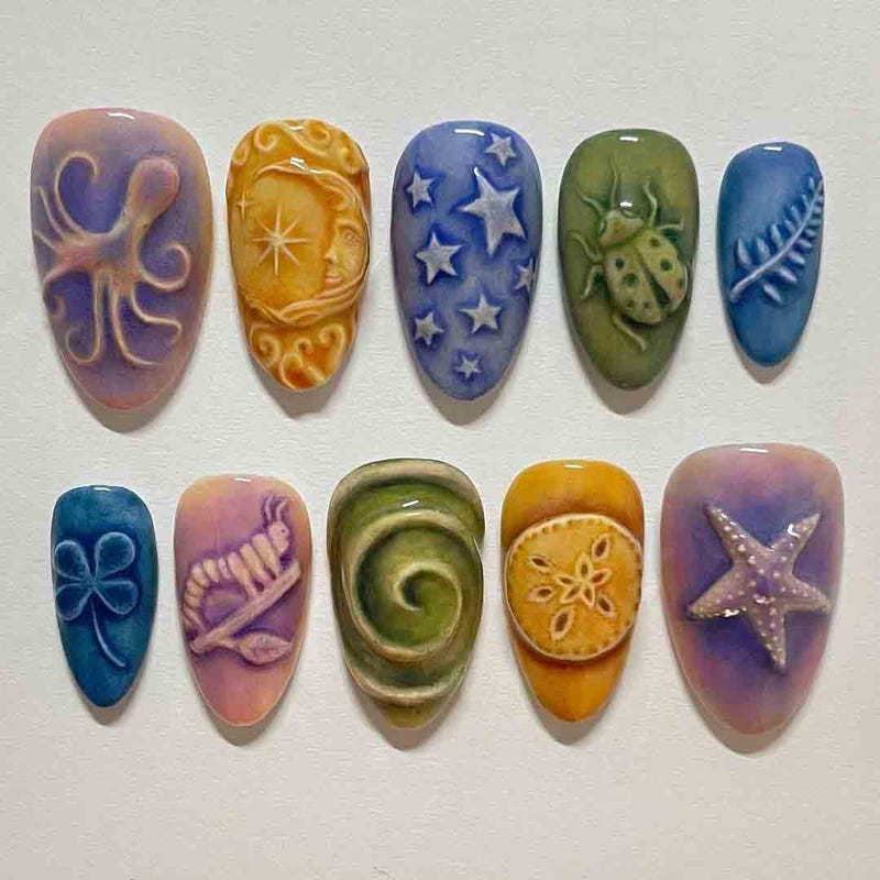 Octopus Nails - Etsy