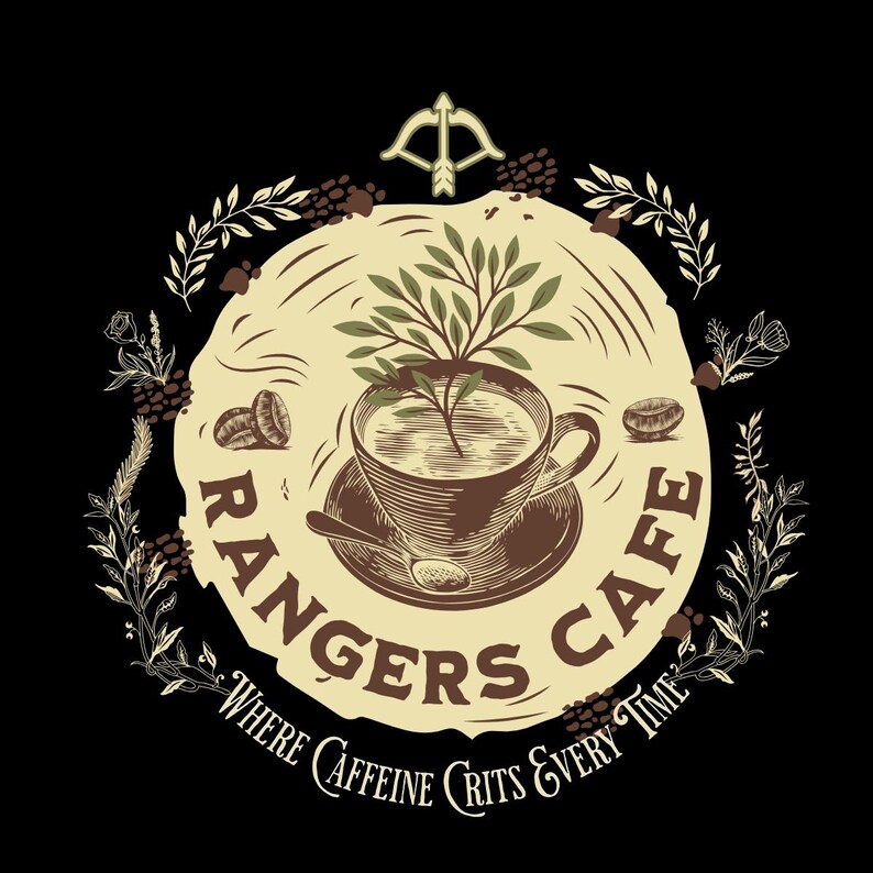 Rangers Cafe Digital Logo Dungeons and Dragon Coffee Inspired Logo ...
