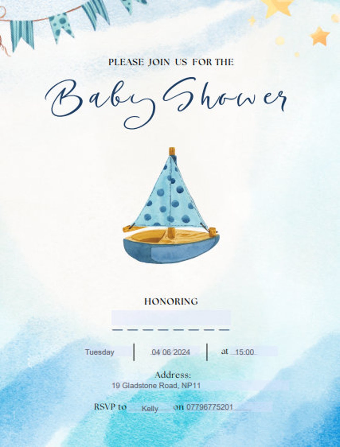 Editable Baby Shower Digital Download - Etsy
