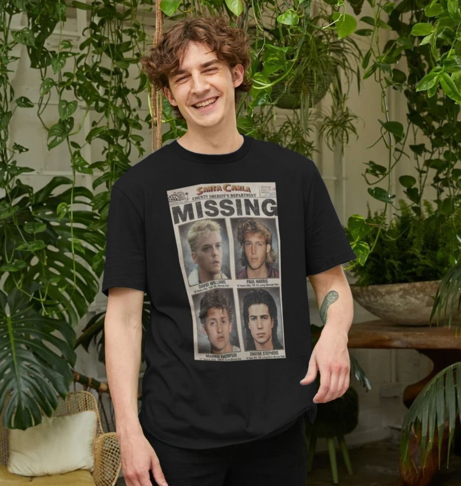 Santa Carla Missing Poster Mens Long Linet Shirt - Etsy