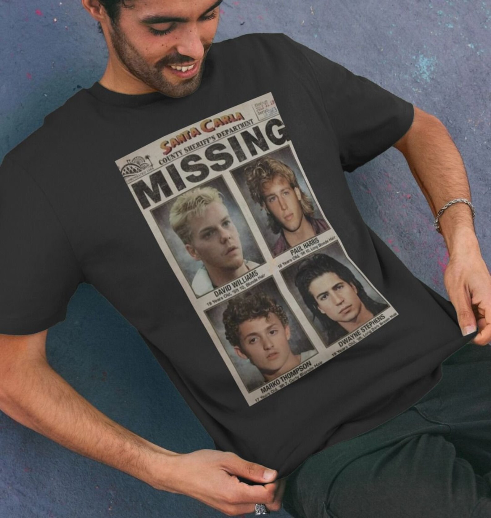 Santa Carla Missing Poster Mens Long Linet Shirt - Etsy
