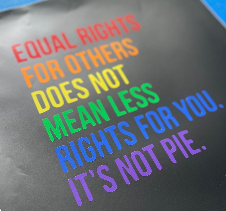 Equal Rights Vinyl Decal - Etsy