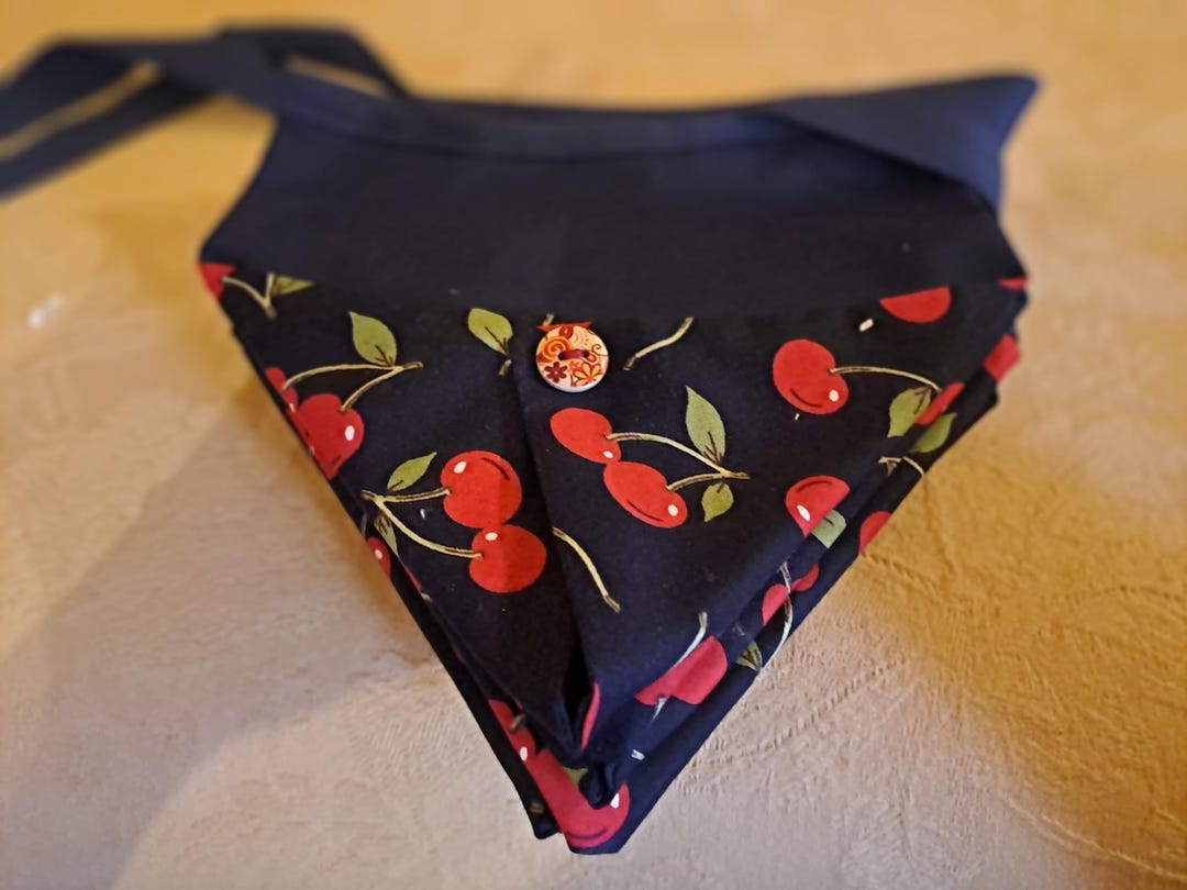 Cherry Print and Navy Blue Cotton Pelmet Bunting. - Etsy