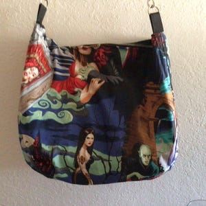 Horror Movie Dracula Vampire Witch Large Shoulder Across Body Handbag ...