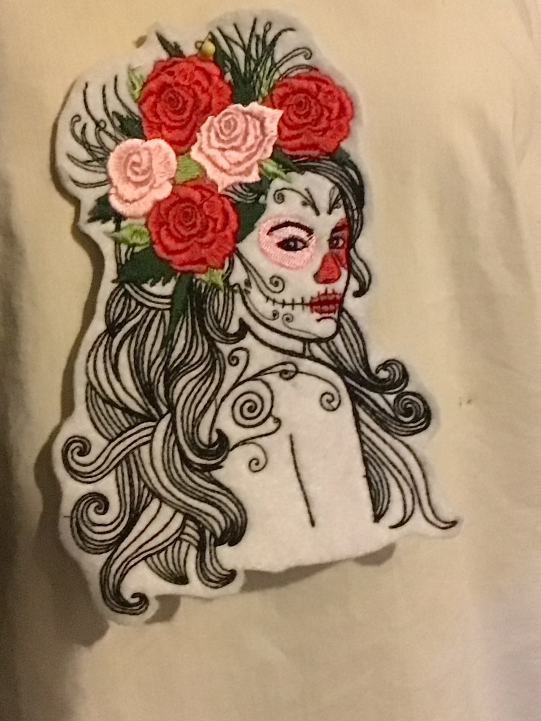 Red Roses Evil Witch Pinup Patch Large Gothic Steampunk - Etsy