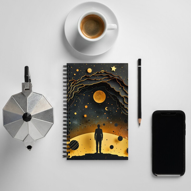 Spiral Notebook Journal Planets Sci-fi Notebook Fantasy Diary Space ...