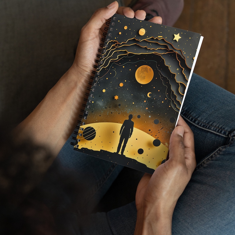 Spiral Notebook Journal Planets Sci-fi Notebook Fantasy Diary Space ...