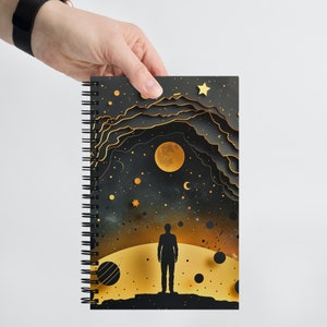 Spiral Notebook Journal Planets Sci-fi Notebook Fantasy Diary Space ...