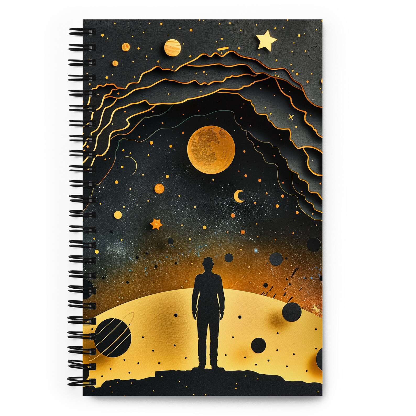 Spiral Notebook Journal Planets Sci-fi Notebook Fantasy Diary Space ...