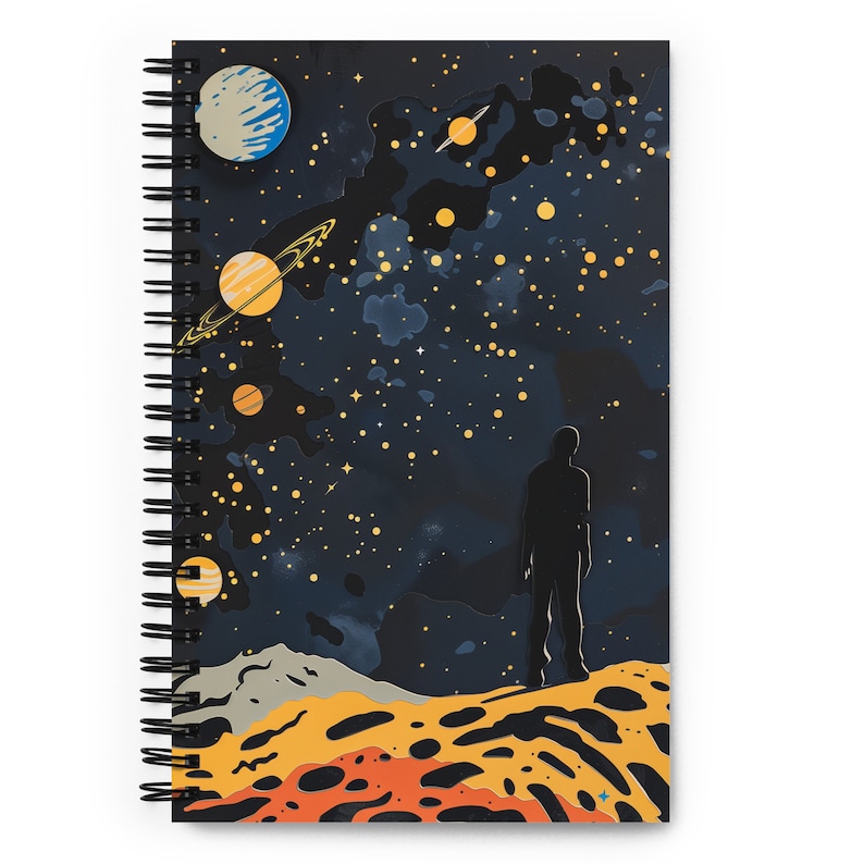 Spiral Notebook Journal Planets Sci-fi Notebook Fantasy Diary Space ...
