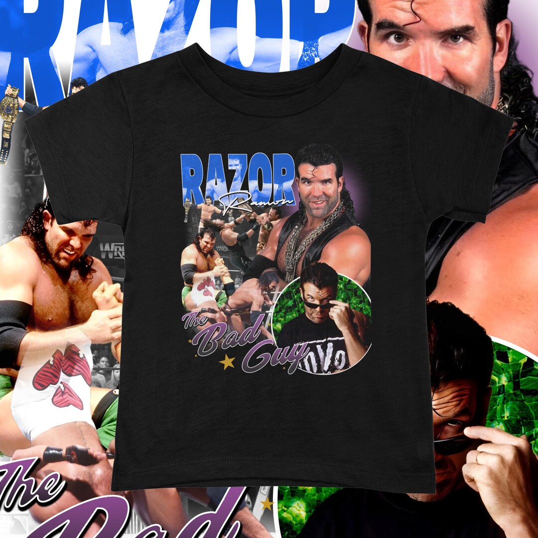 Vintage Bootleg Style Razor Ramon Shirt, Razor Ramon Wrestling T-shirt ...