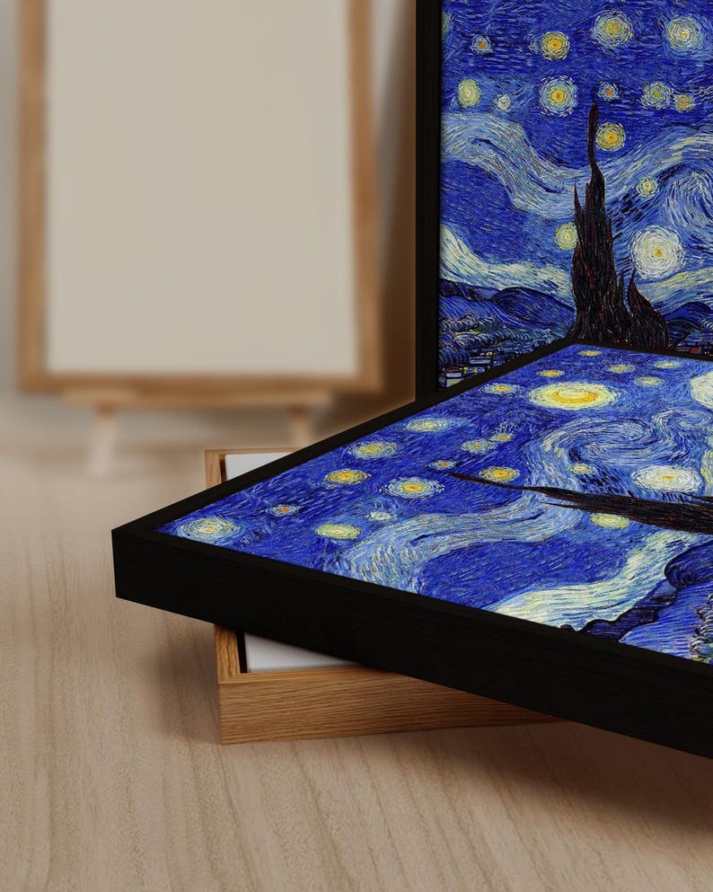 The Starry Night Vincent Van Gogh Canvas Print, Van Gogh Painting ...
