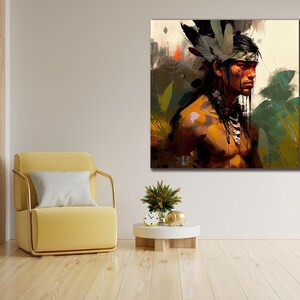 American Indian Man Canvas Print, American Indian Man Poster, Ethnic ...