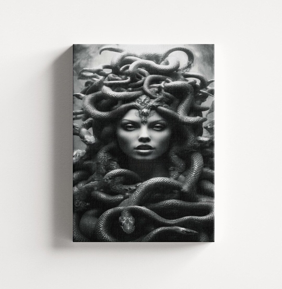 Medusa Wall Art, Medusa Home Decor, Greek Mythology Gift, Medusa Canvas ...