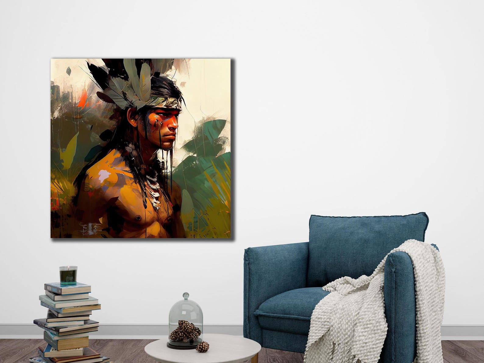 American Indian Man Canvas Print, American Indian Man Poster, Ethnic ...