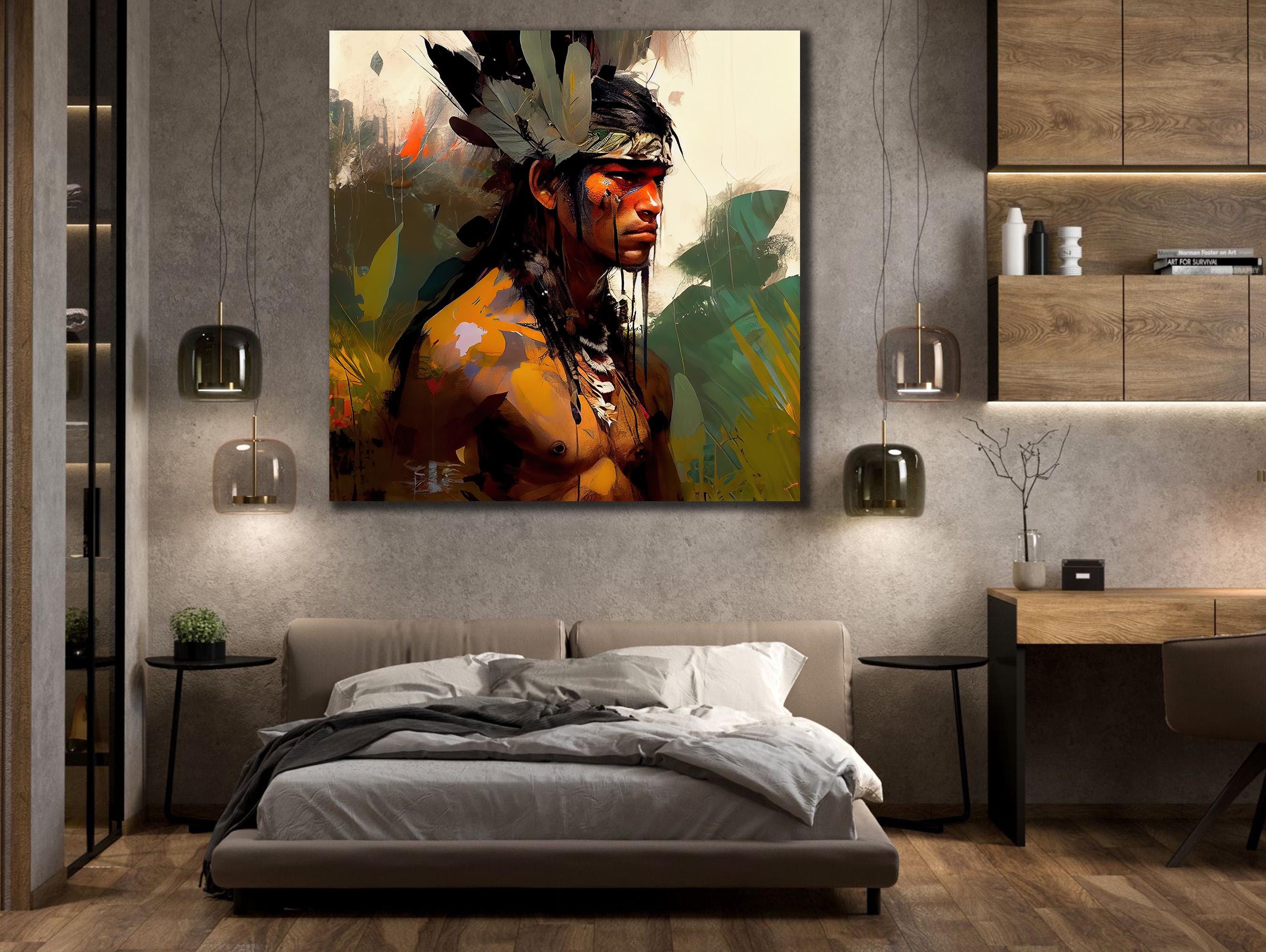 American Indian Man Canvas Print, American Indian Man Poster, Ethnic ...