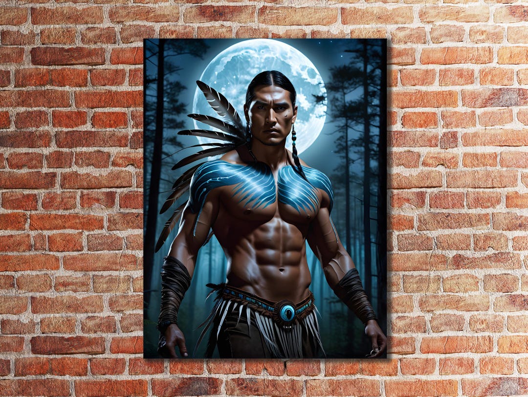 American Indian Warrior Poster, American Indian Art, Home Wall ...