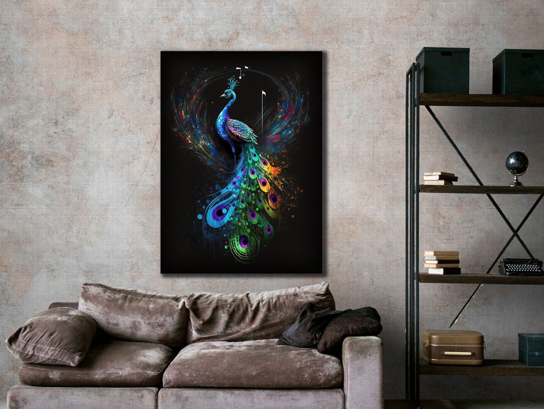 Peacock Wall Art, Peacock Poster, Canvas Print, Peacock Canvas, Free ...