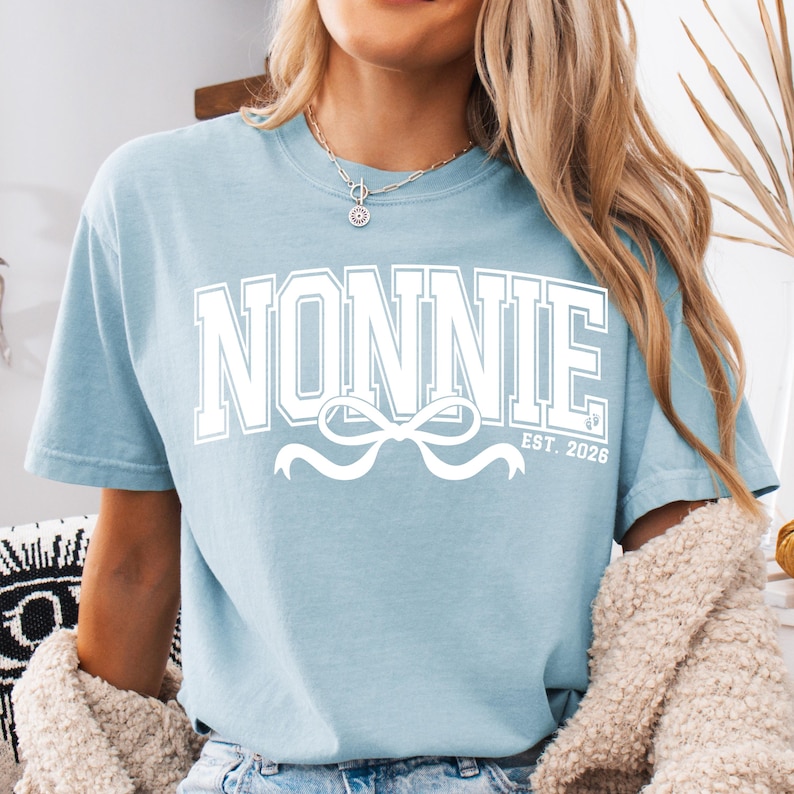 Nonnie Est 2026 SVG PNG, Retro Grandma Design, Distressed College Font ...