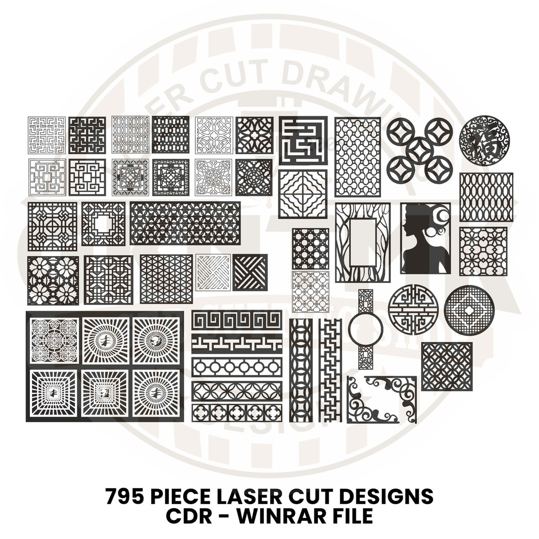 Laser Cutting Drawings Vector Cdr File. A Total of 760 Drawing Files in ...