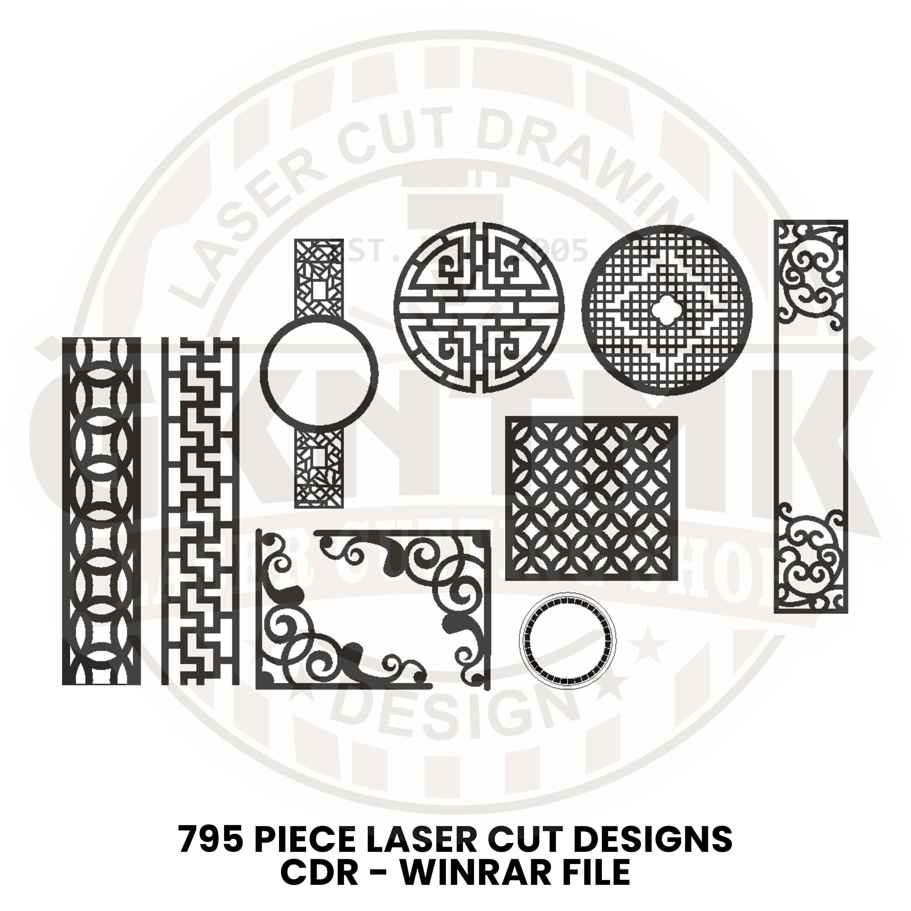 Laser Cutting Drawings Vector Cdr File. A Total of 760 Drawing Files in ...