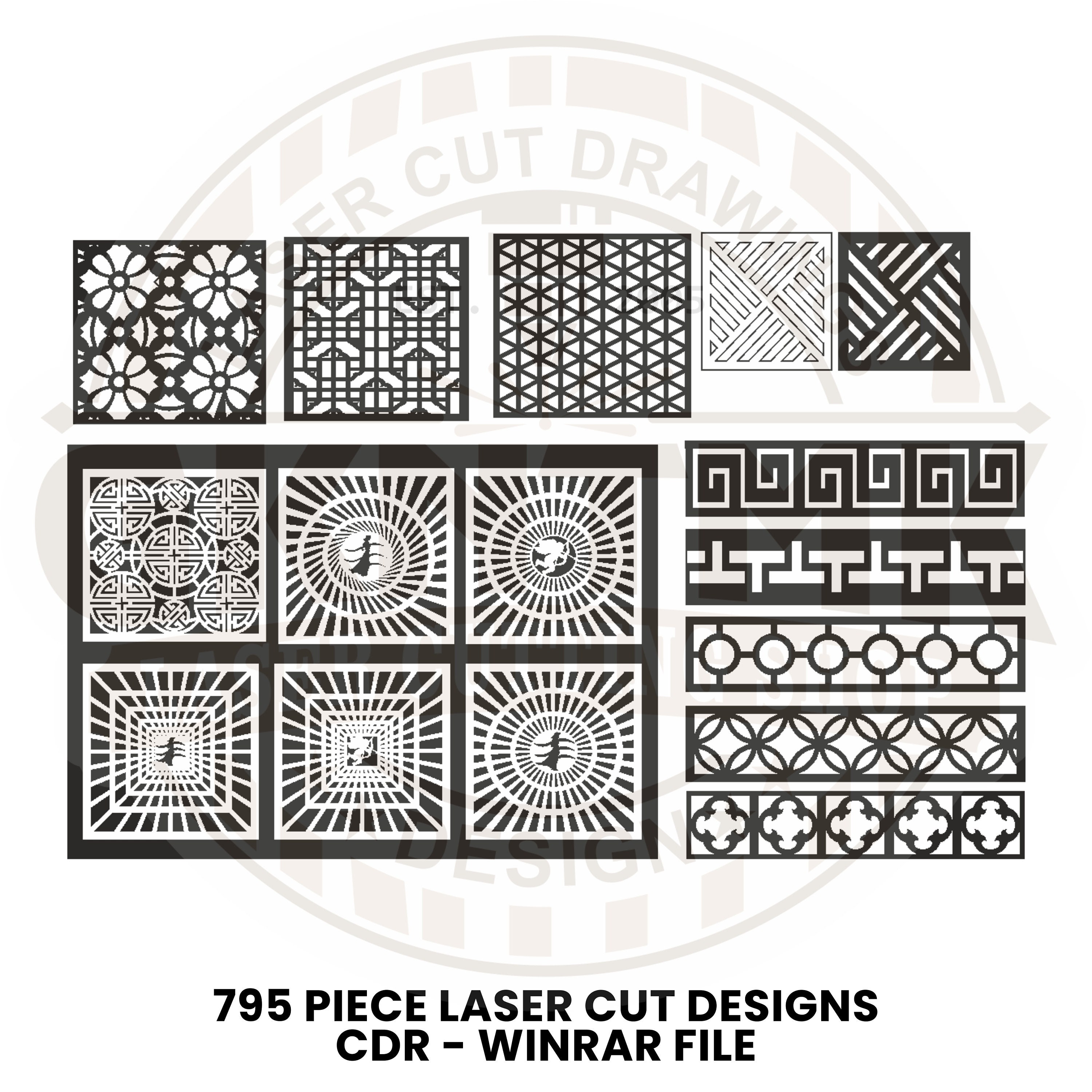 Laser Cutting Drawings Vector Cdr File. A Total of 760 Drawing Files in ...