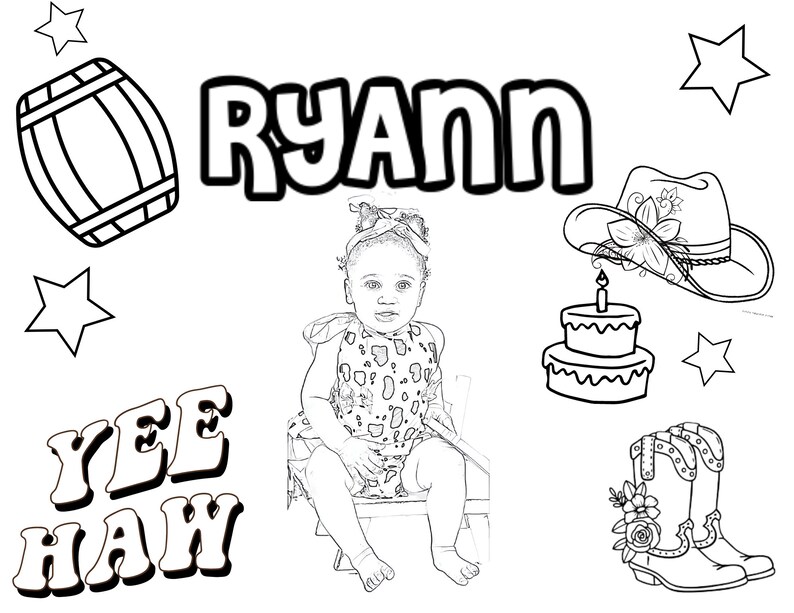 Custom Coloring Book Template - Etsy