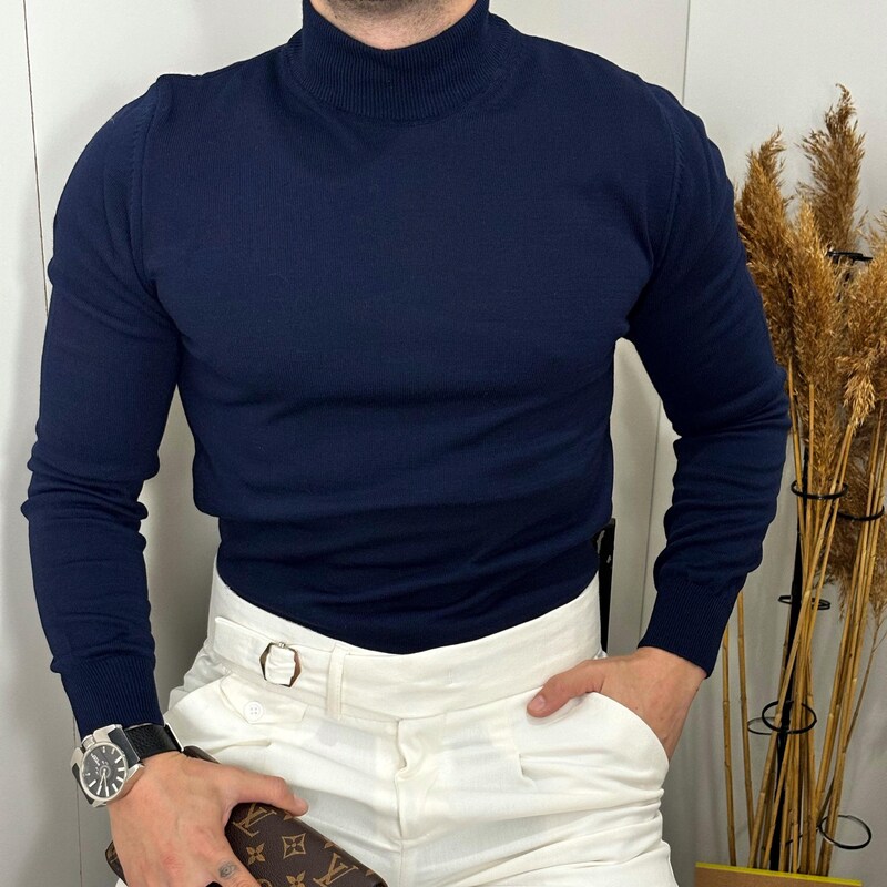 Blue Turtleneck - Etsy