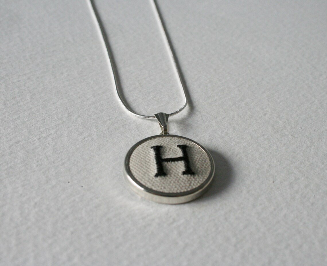 Letter H Initial Personalised Hand Embroidered Monogrammed - Etsy