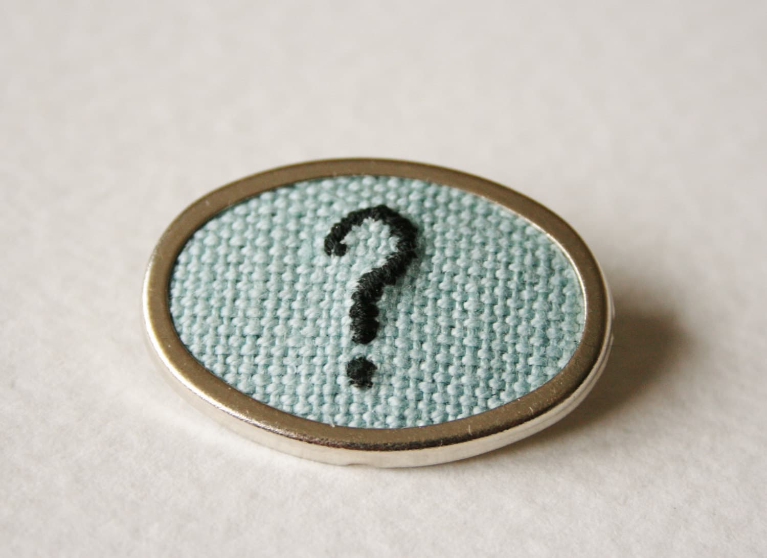 Question Mark Brooch Hand Embroidered - Etsy