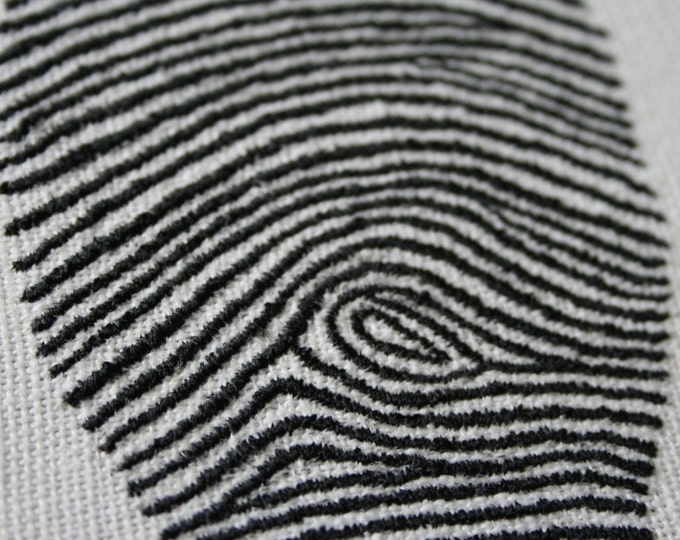 Hand Embroidered Fingerprint Stitch Illustrated Plaque - Etsy