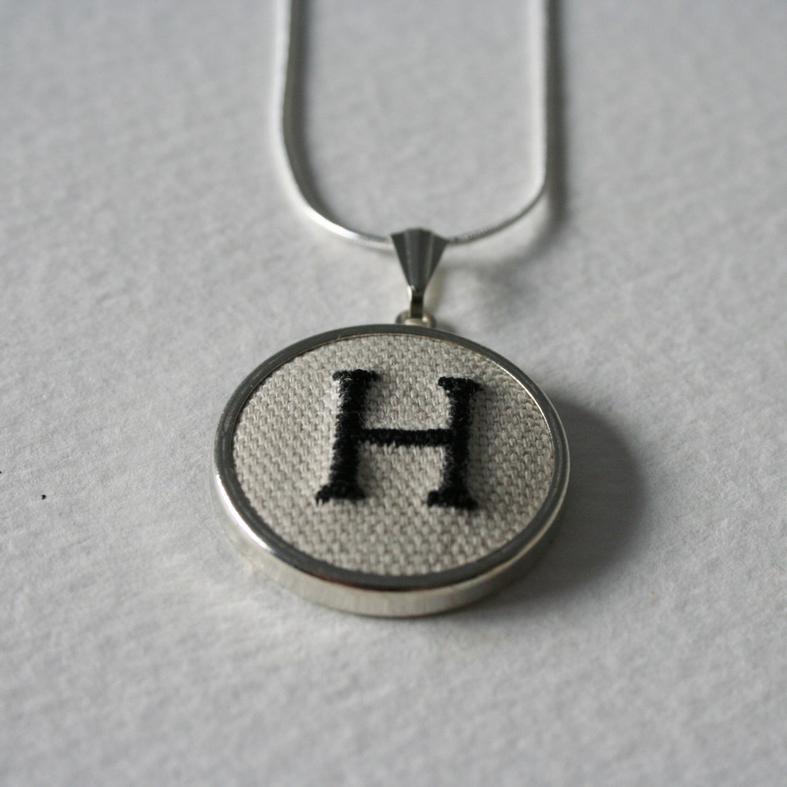 Letter H Initial Personalised Hand Embroidered Monogrammed - Etsy