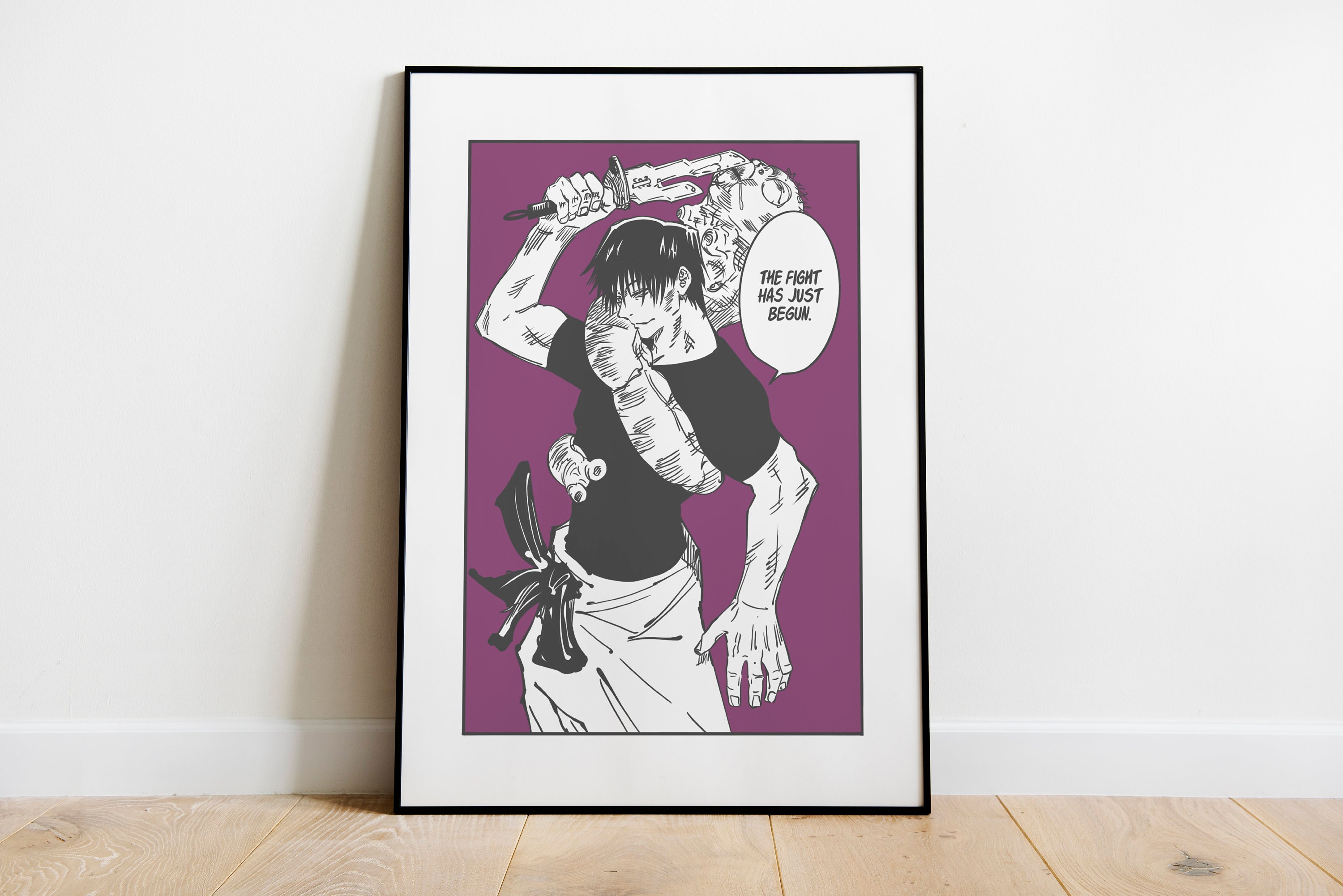 Toji Fushiguro Poster, Jujutsu Kaisen Anime Poster, Japanese Wall Art ...