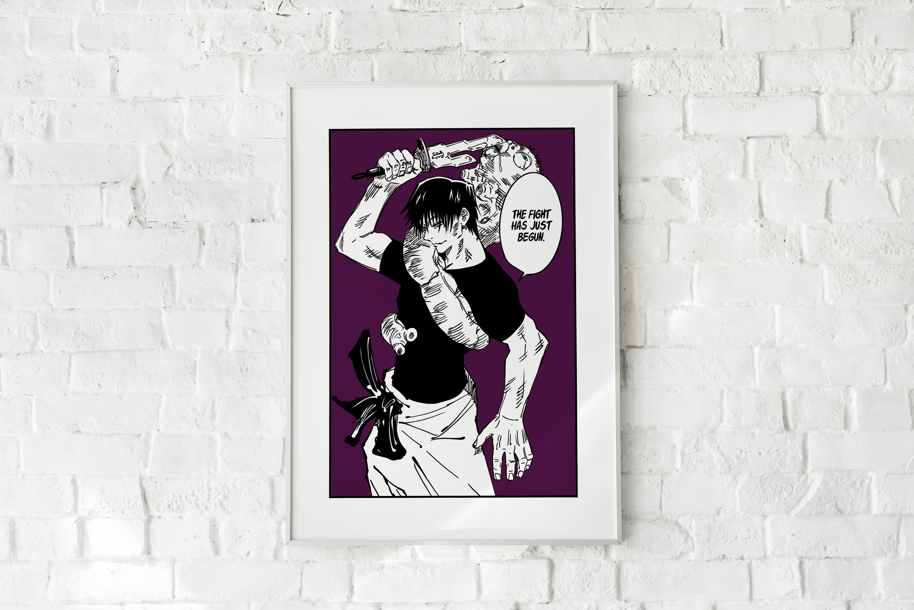 Toji Fushiguro Poster, Jujutsu Kaisen Anime Poster, Japanese Wall Art ...