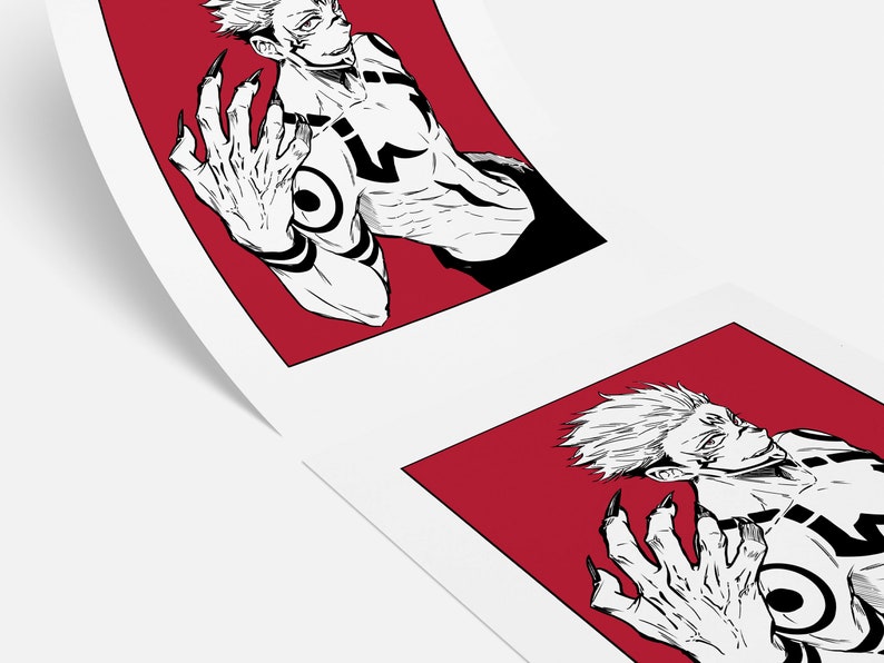 Sukuna Ryomen Poster, Jujutsu Kaisen Anime Poster, Japanese Wall Art ...